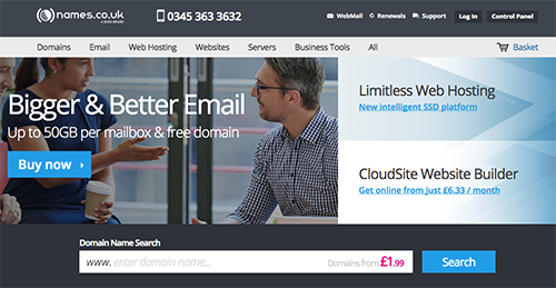 Namesco Webmail Names.co.uk Review | TechRadar
