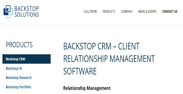BackStop CRM Reviews: Pricing & Software Features 2024 - Financesonline.com