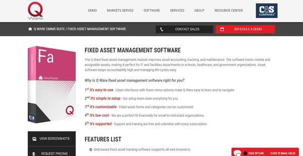 Q Ware Fixed Asset Management Software Reviews: Pricing & Software ...