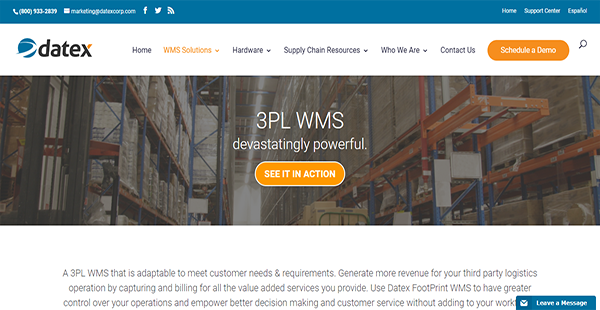 Datex 3PL WMS Reviews: Pricing & Software Features 2024 ...