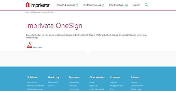 Imprivata OneSign Reviews: Pricing & Software Features 2024 - Financesonline.com