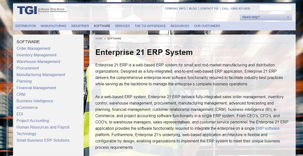 Enterprise 21 ERP Reviews: Pricing & Software Features 2024 ...
