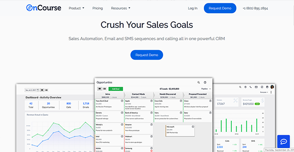 Oncourse CRM Reviews: Pricing & Software Features 2024 - Financesonline.com