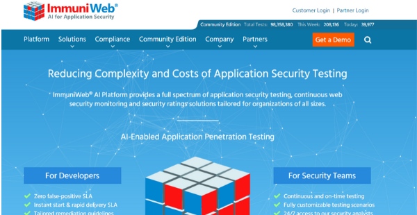 ImmuniWeb Reviews: Pricing & Software Features 2024 - Financesonline.com