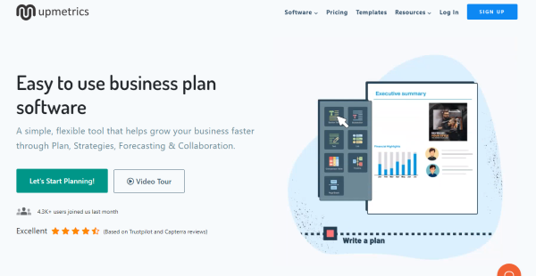 Upmetrics Reviews: Pricing & Software Features 2024 - Financesonline.com