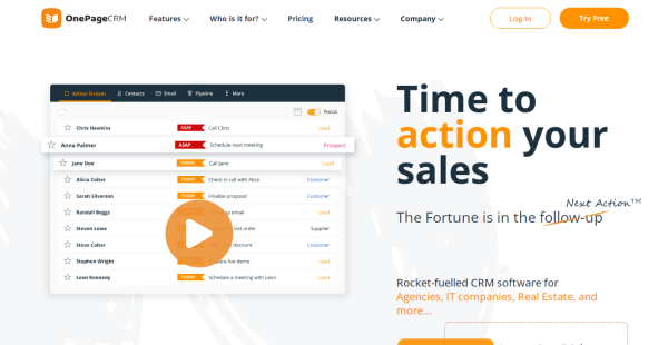 OnePage CRM Reviews: Pricing & Software Features of OnePageCRM.com ...