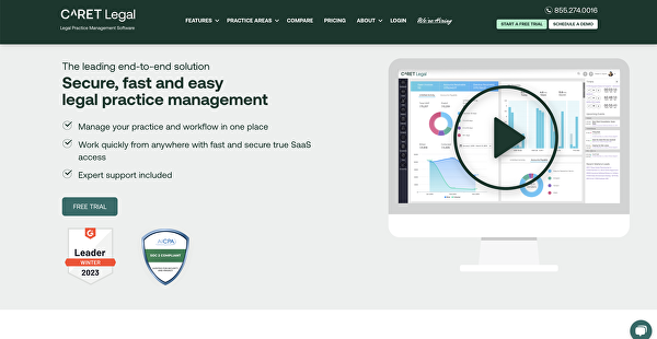 CARET Legal Reviews: Pricing & Software Features 2024 - Financesonline.com