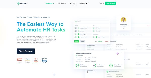 Grove HR Reviews: Pricing & Software Features 2024 - Financesonline.com